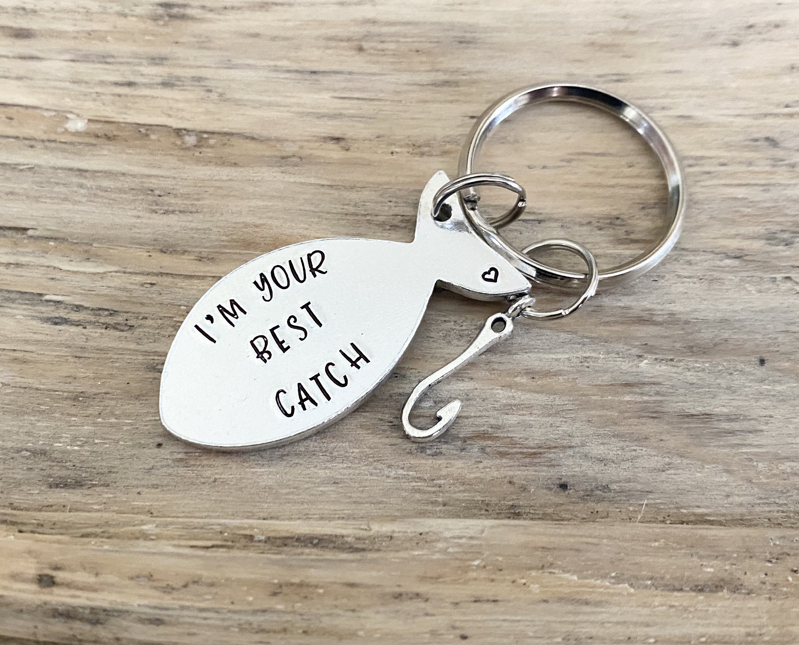 Personalised fish keyring 'I'm your best catch' | Etsy