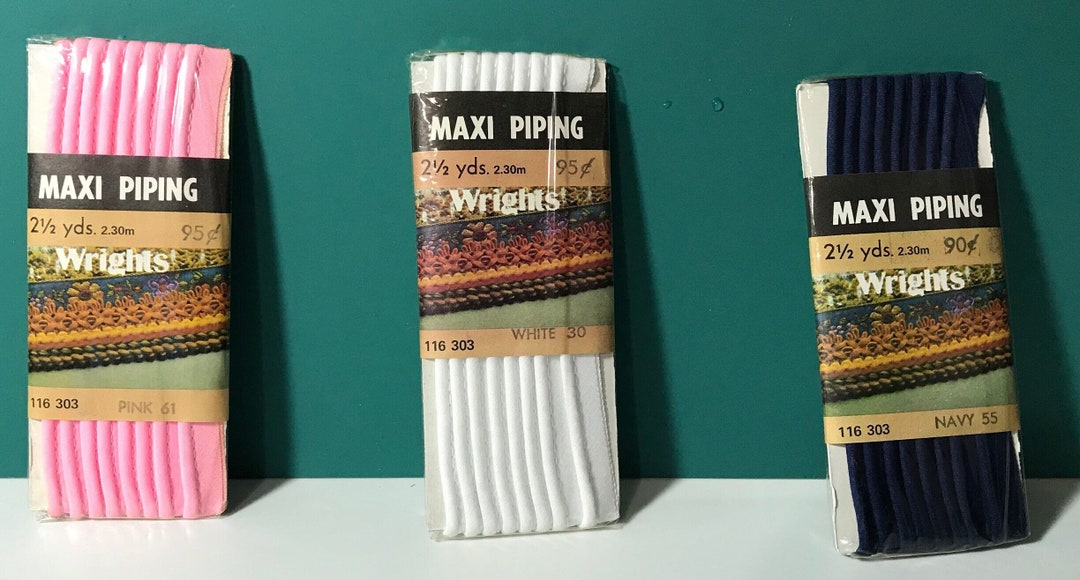 Wright's Maxi Piping - Set of 4 - Colors Are White, Pink, Oyster and ...