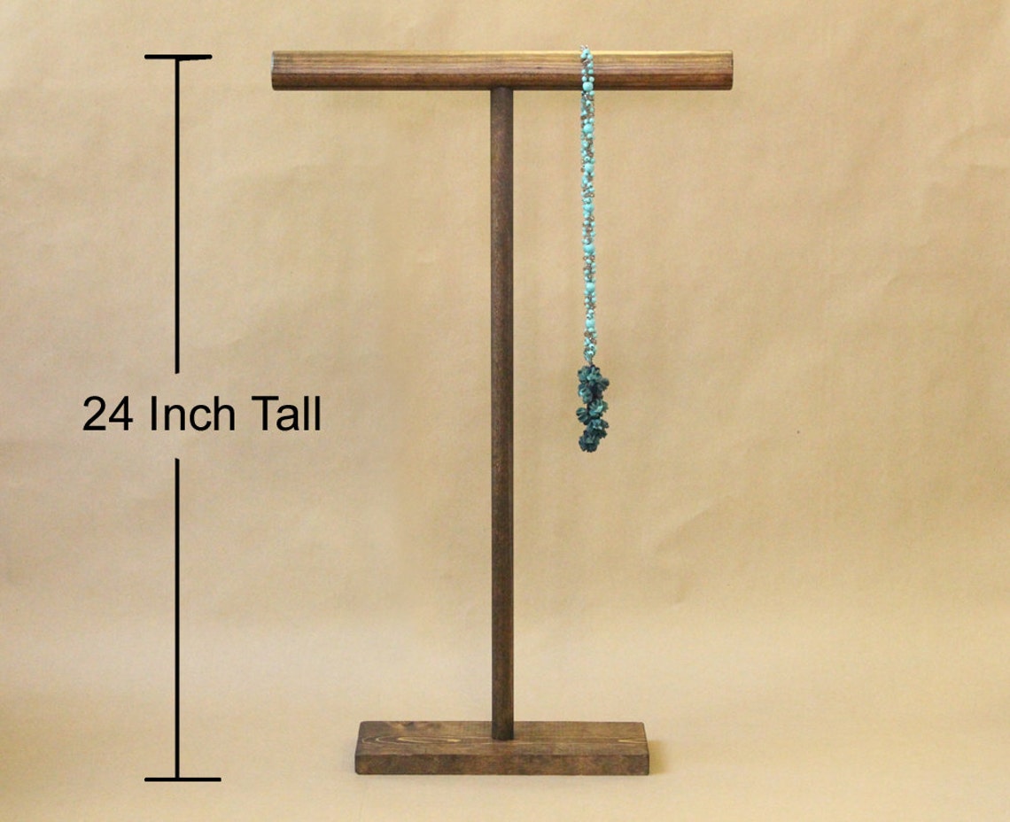 24 Inch Collapsible Solid Wood T-bar Bracelet Necklace Display - Etsy