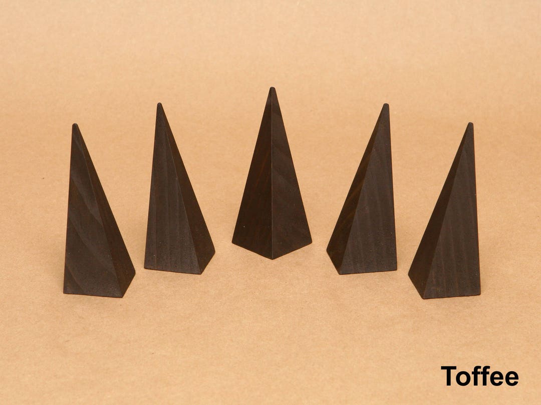 Solid Wood Pyramid Ring Holder: Set of 5, 4-inch Display RN001 - Etsy