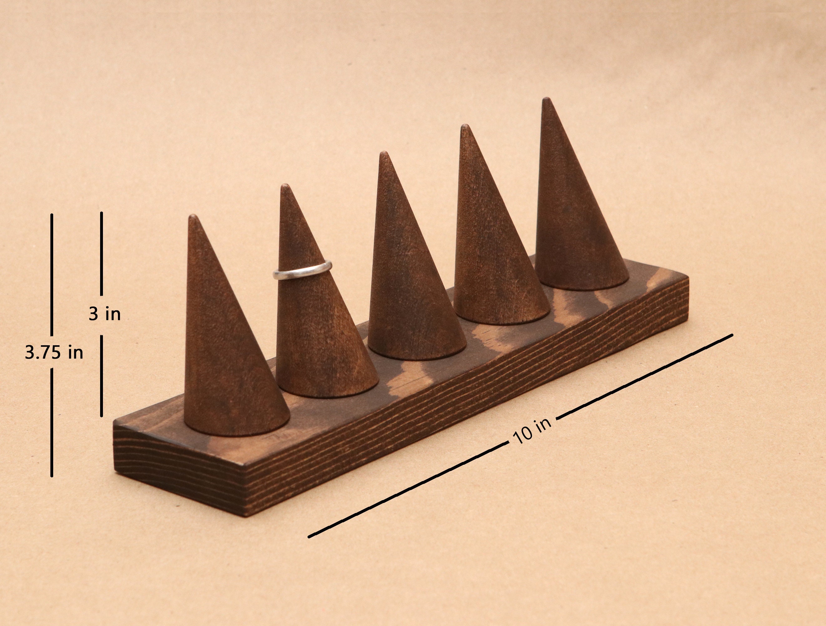 Angled Ring Display / Ring Holder Set / Set of 5 Ring Cones | Etsy