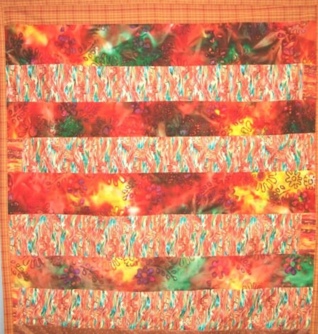 Quilt OTTO (optimist Take Time Out) Quilts "optimistic Orange" Plaid 53 ...