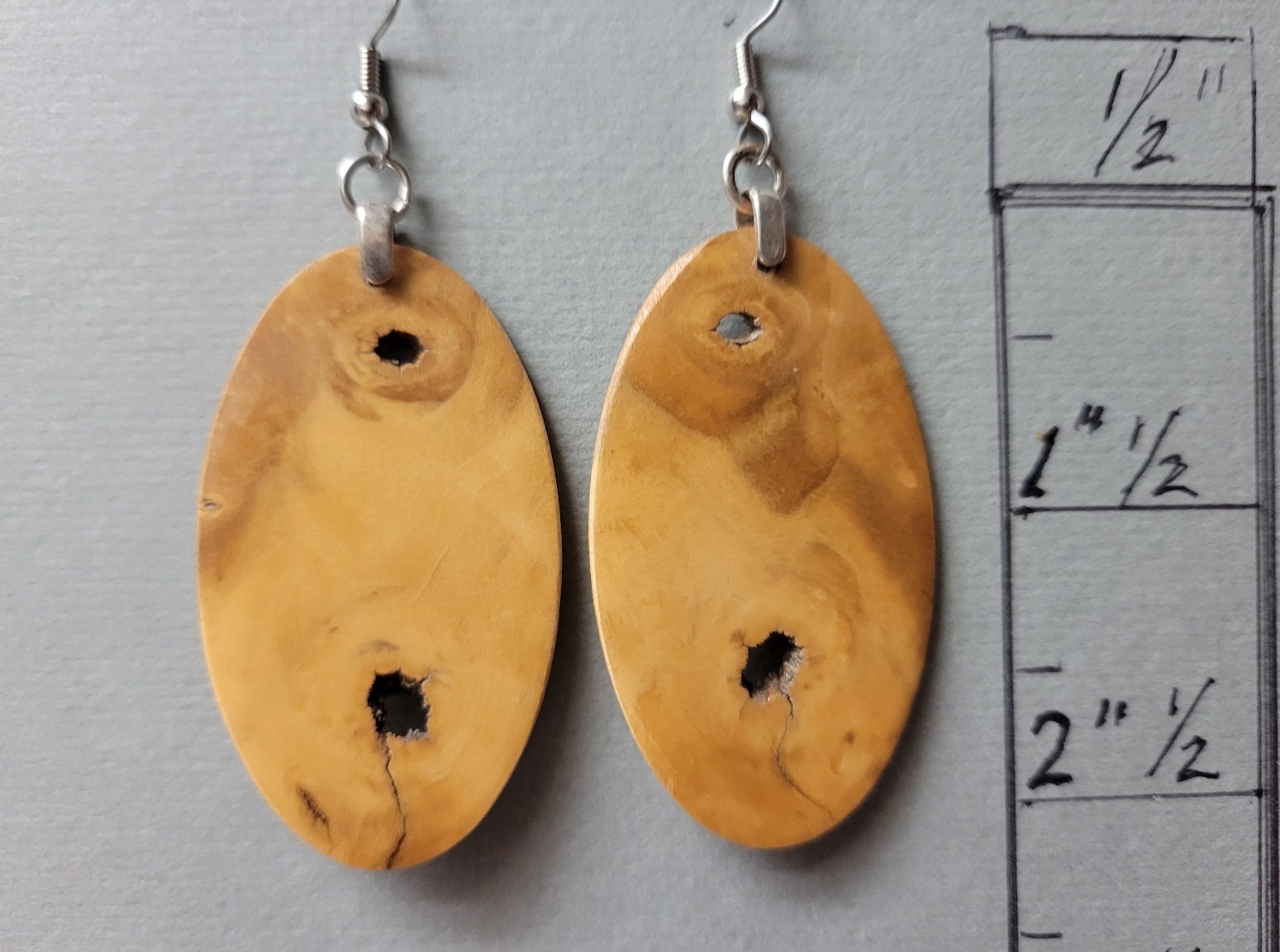 Buckeye Burl Exotic Wood Earrings Exoticwoodjewelryand Handcrafted Drop ...