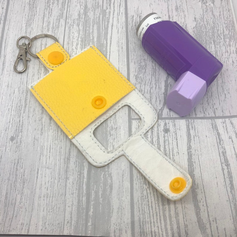 Yellow Inhaler Holder Cover Inhaler Keyring | Etsy