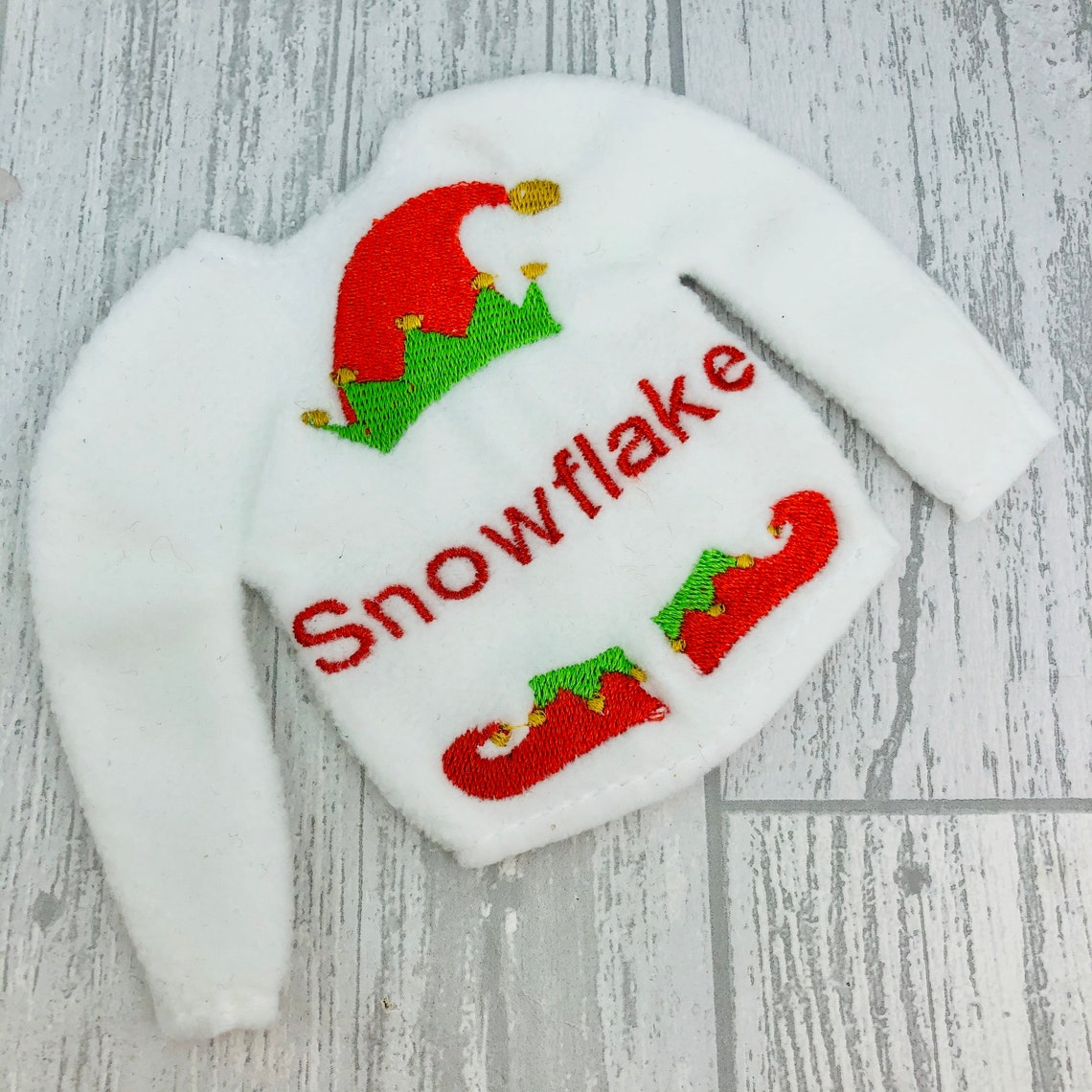 Personalised Elf Jumper Any Text Elf Sweater Elf Clothes Christmas Elf ...