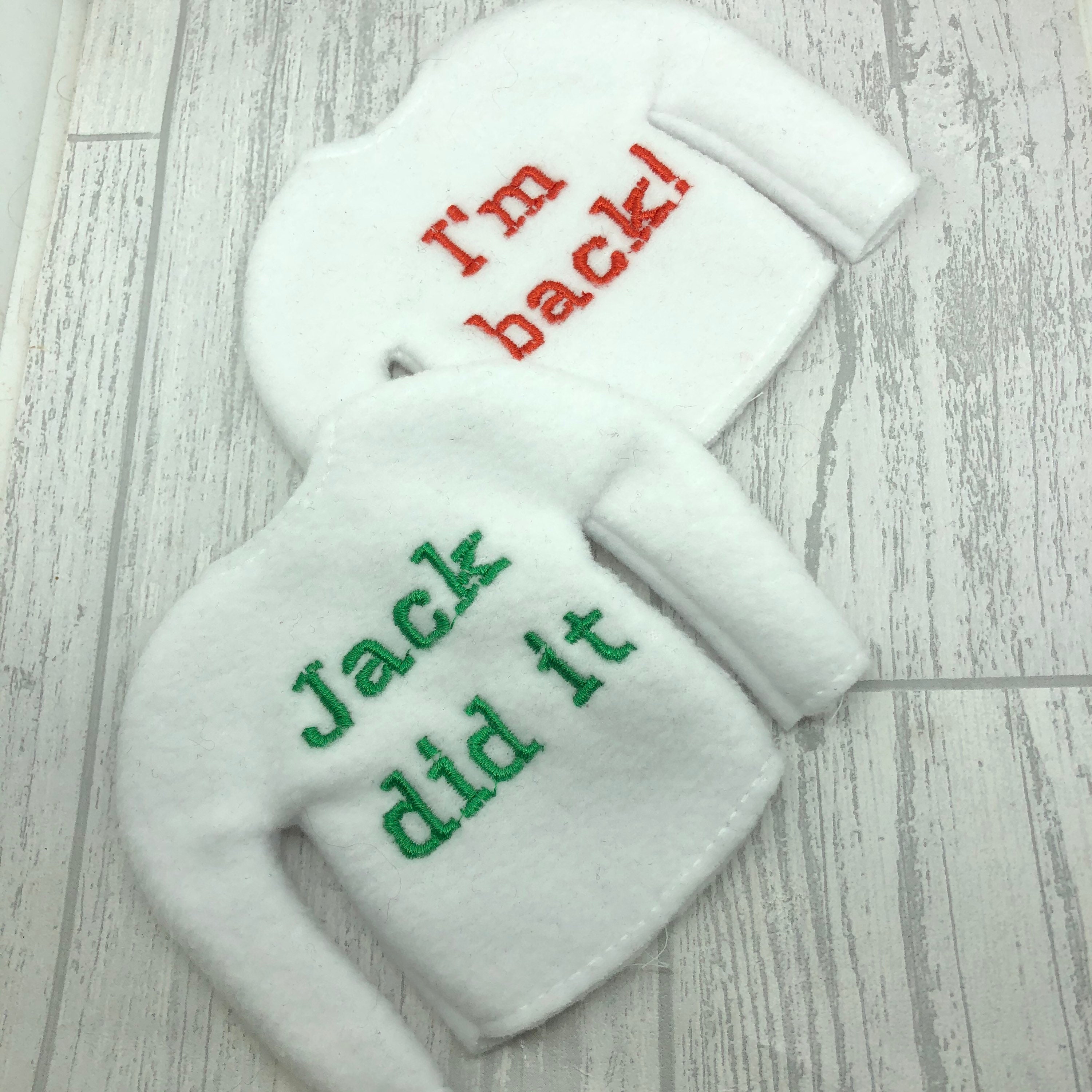 Personalised Elf Jumper Any Text Elf Sweater Elf Clothes Christmas Elf ...