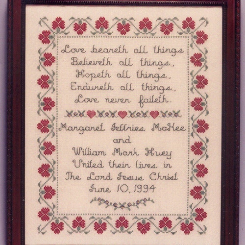Victorian Wedding Sampler Kit for Counted Cross Stitch 46K - Etsy