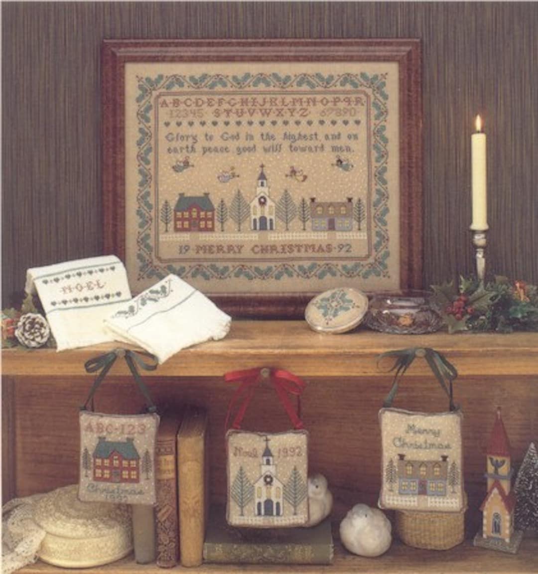 Christmas Village Sampler Kit for Counted Cross Stitch - #26K - Etsy