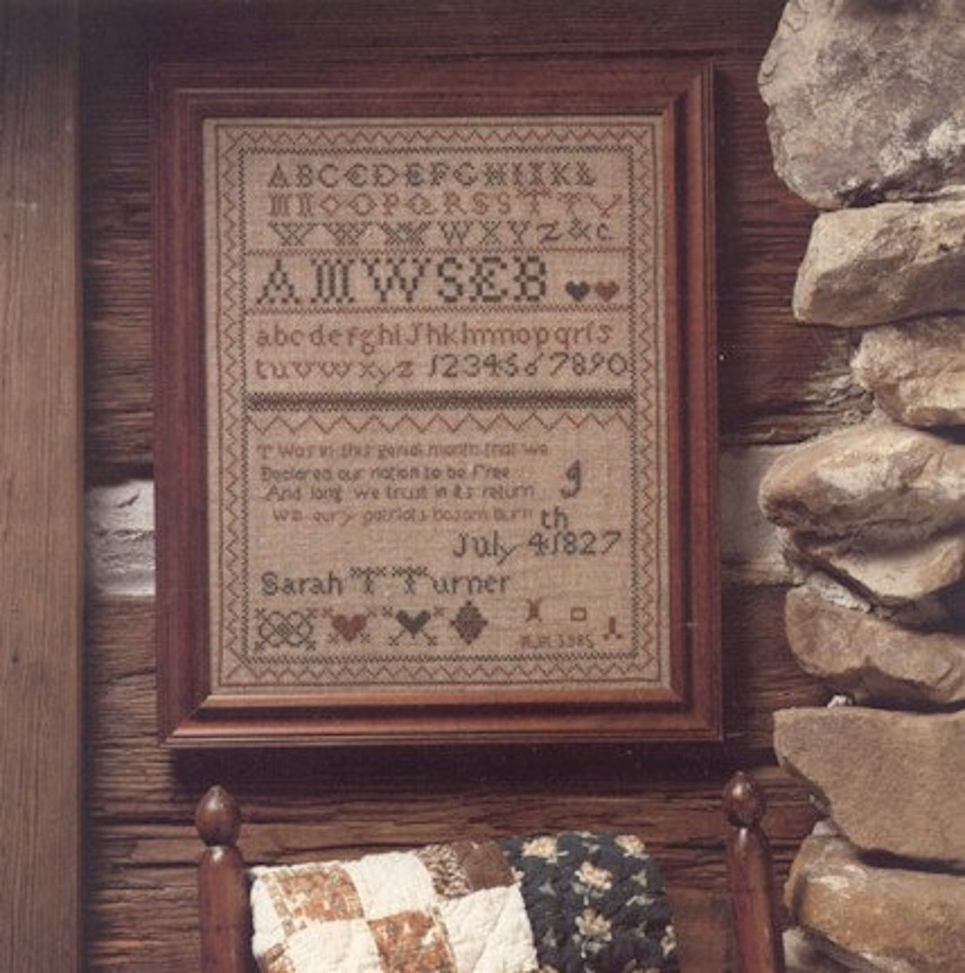 Sarah Turner Sampler - 1827 Kit - for Counted Cross Stitch #K-2K - Etsy