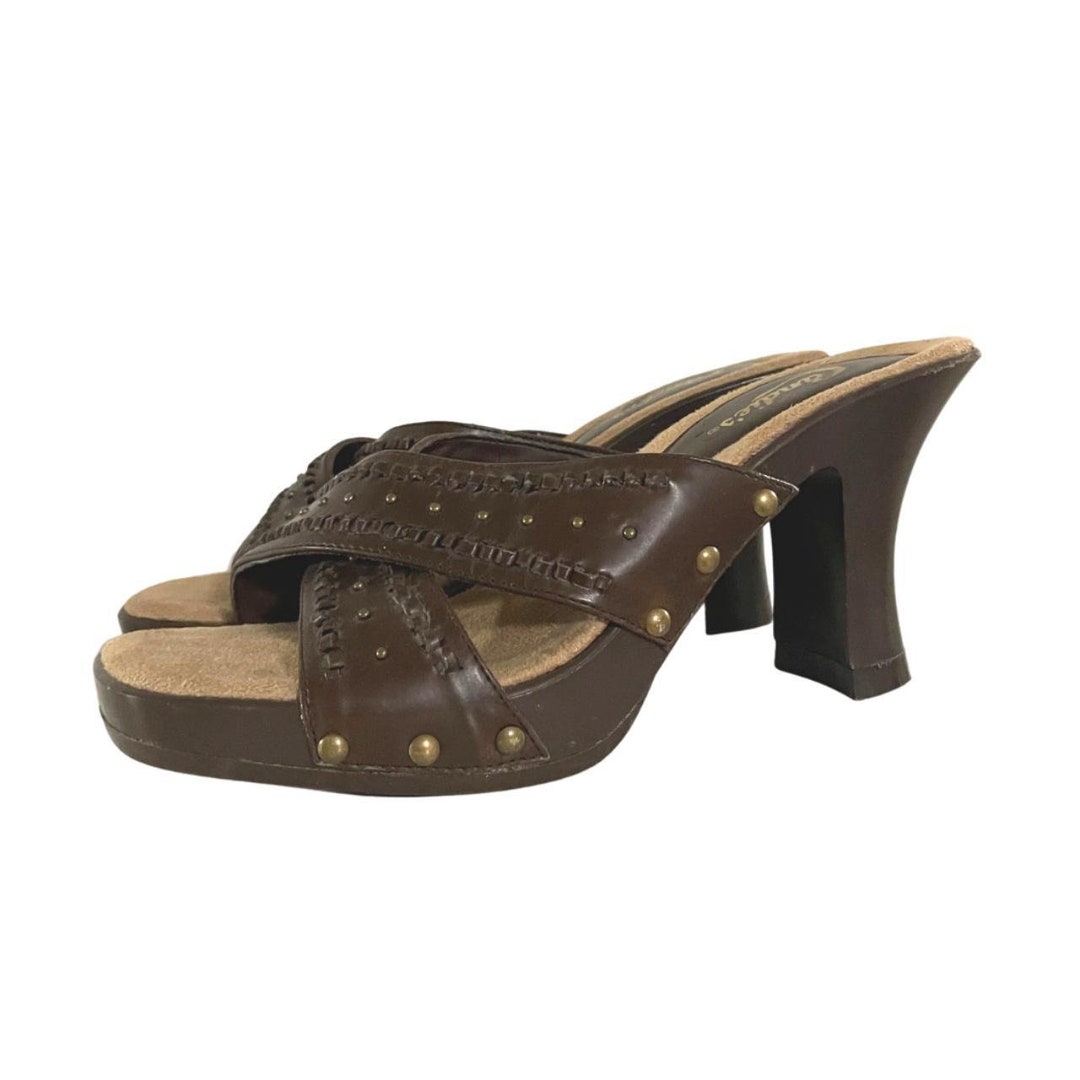 Y2K Candie's Chunky Boho Sandal Heels Size 8 2000s Fashion Trendy Style ...