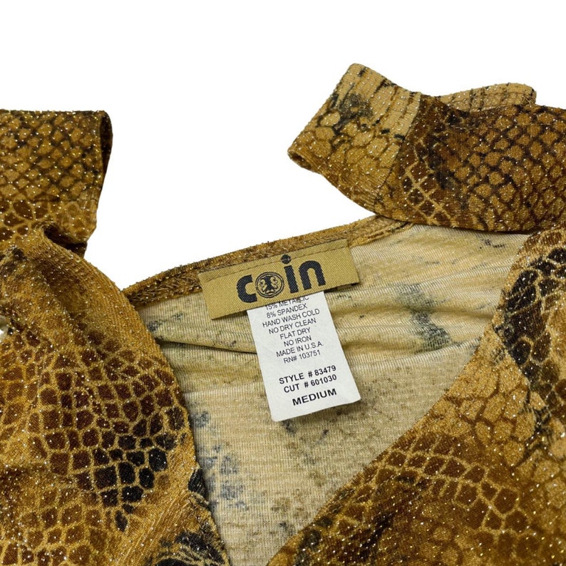 Vintage 2000s Era Glitzy Animal Print Tank Top Size M Glam Fashion Y2K ...