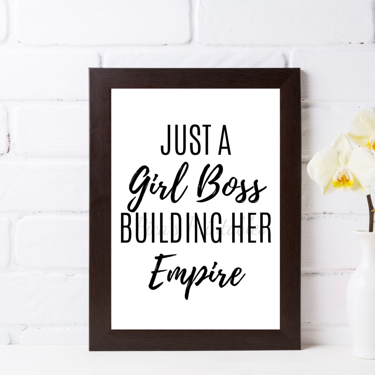 Just a Girl Boss Building Her Empire Inspirational Art Print | Etsy