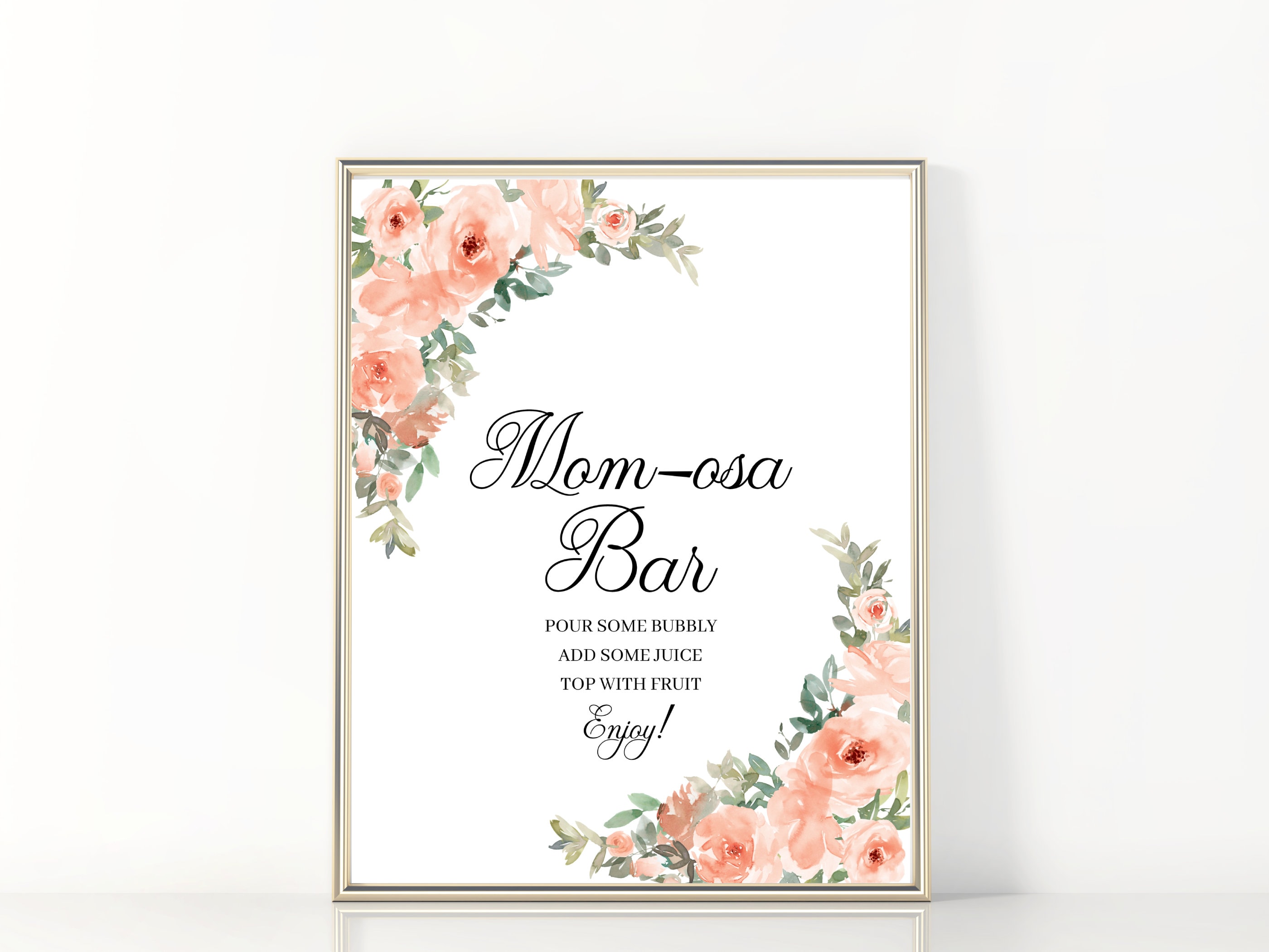 Momosa Bar Sign Printable, Mom-osa Bar Sign, Momosa Printable, Baby ...