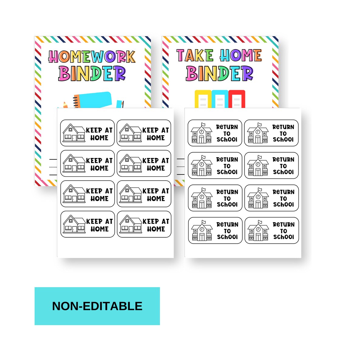 Take Home Folder Covers, Student Homework Folder, Homework Folder Cover ...