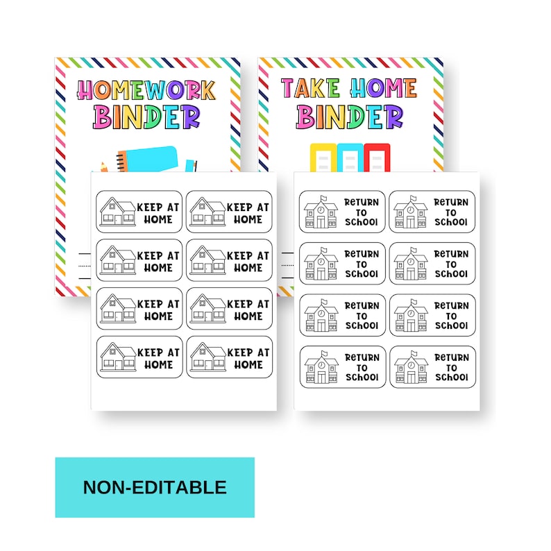 Take Home Folder Covers, Student Homework Folder, Homework Folder Cover ...