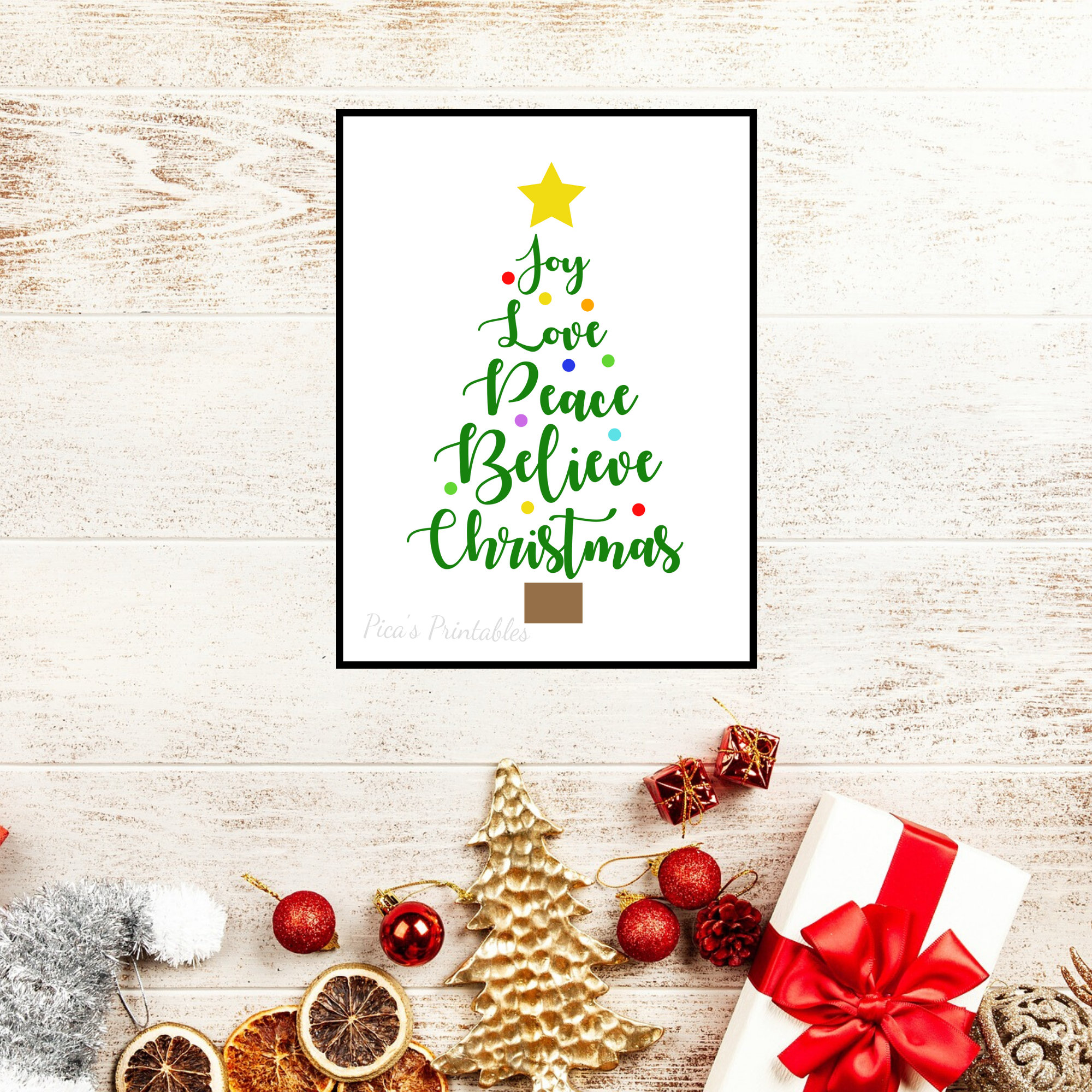 Christmas Word Art, Holiday Word Art, Printable Word Art, DIY Christmas ...