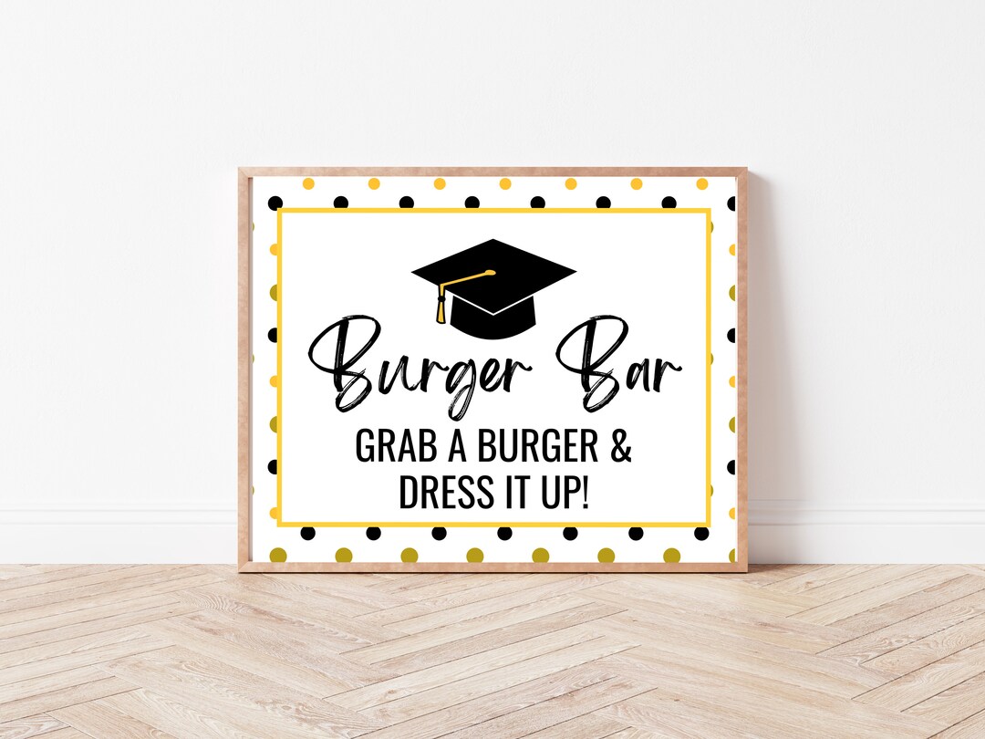 Printable Burger Bar Sign, Printable Burger Table Sign, Hamburgers Sign ...