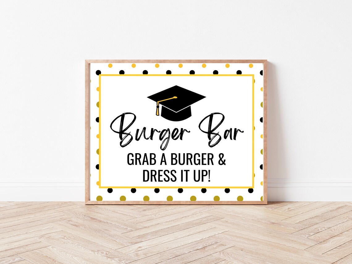 Printable Burger Bar Sign, Printable Burger Table Sign, Hamburgers Sign ...