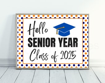 I'm a Senior, First Day of Senior Year Sign, Printable First Day, Back ...