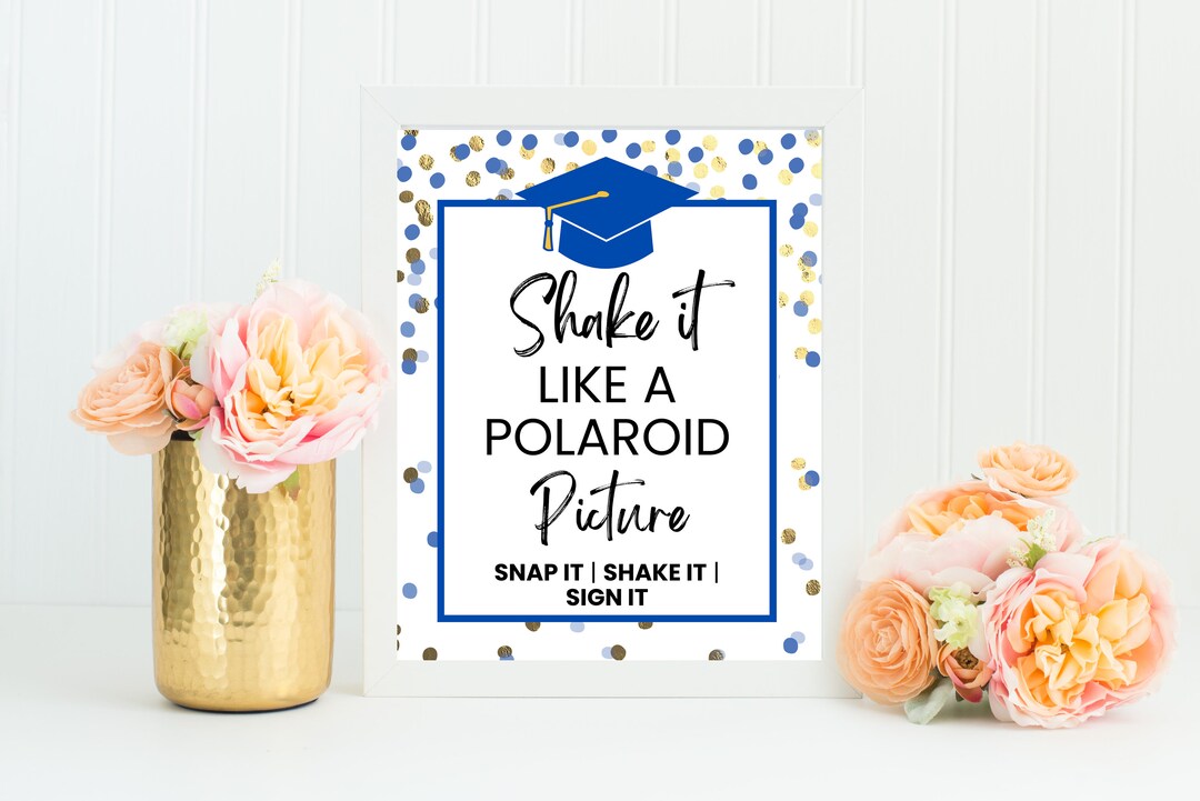 Photo Guestbook Graduation Sign, Polaroid Grad Guestbook,graduation ...