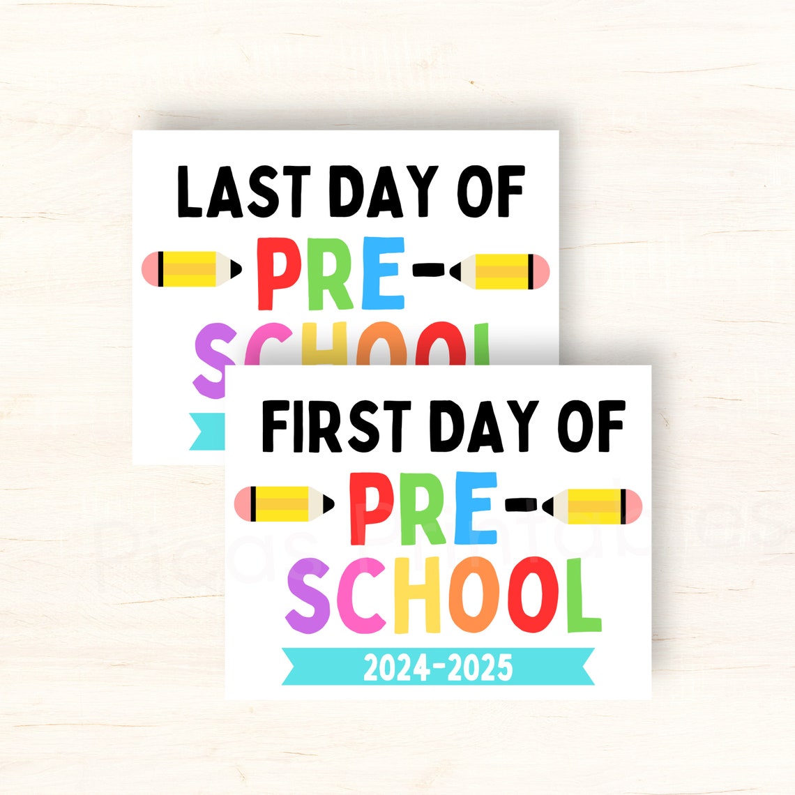 First Day of Preschool Sign, Back to School Sign, First Day of School ...