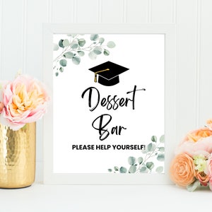 Graduation Dessert Table Sign, Printable Graduation Treat Table Sign ...