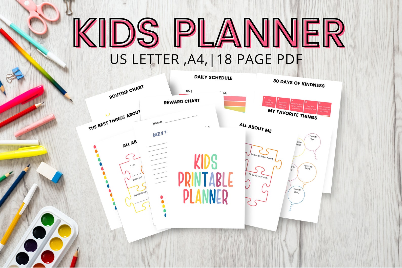 Kids Planner Weekly Planner for Kids Daily Planner for Kids - Etsy