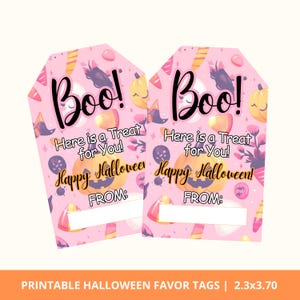 Halloween Favor Tags, Boo Gift Tags, Trick or Treat Favor Tags, Treat ...