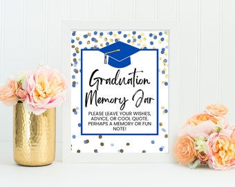 Printable Graduation Memory Jar Sign, Memory Jar, Graduation Party ...