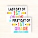 First Day of First Grade 2024, Printable Back to School Sign, First Day ...