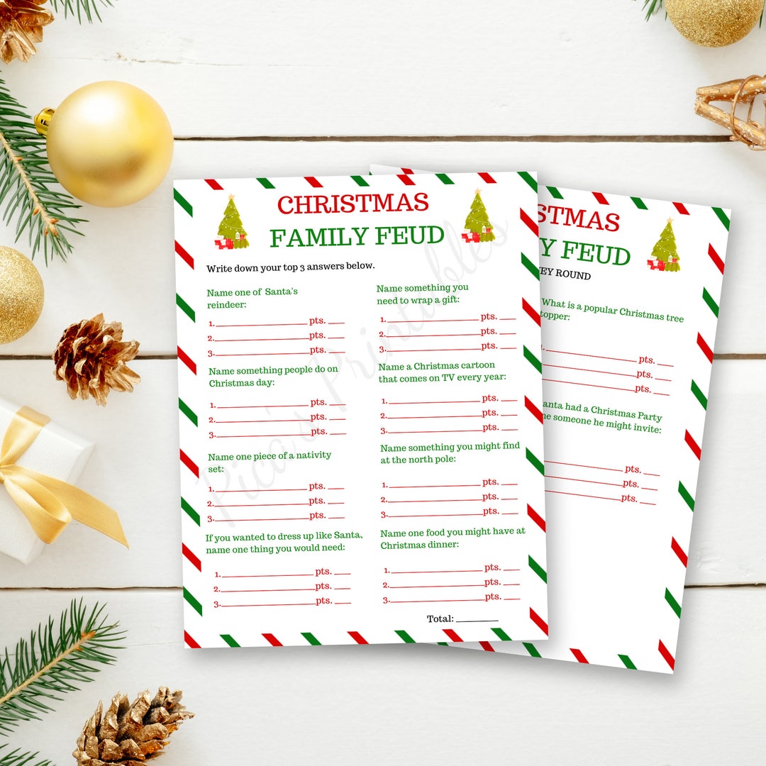 Christmas Family Feud Game, Christmas Games, Holiday Party Games ...
