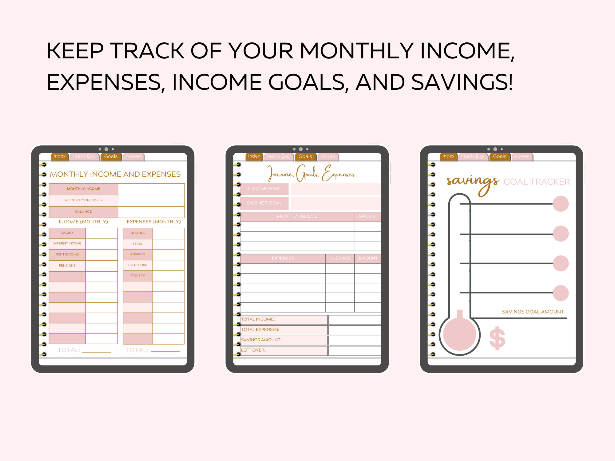 Digital Budget Planner, iPad Budget Planner, Budget Planner Digital ...