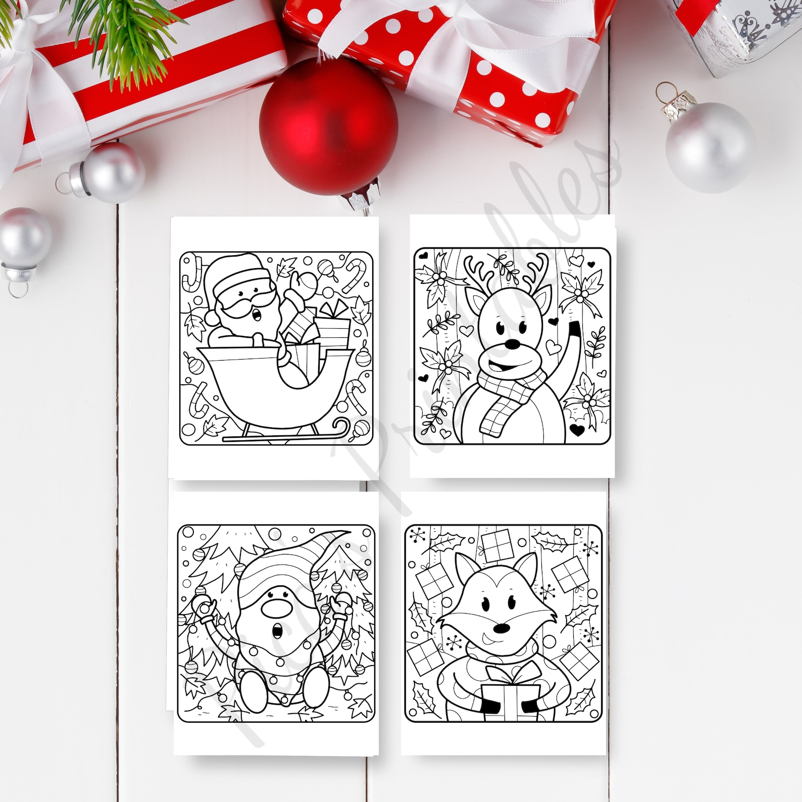 Christmas Coloring Pages, Printable Christmas Coloring Page, Christmas ...