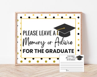 Printable Advice for the Graduate Sign and Cards, High School ...