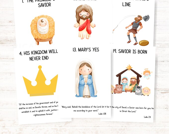25-day Christmas Advent Calendar, Digital Cards With Inspiring Bible ...