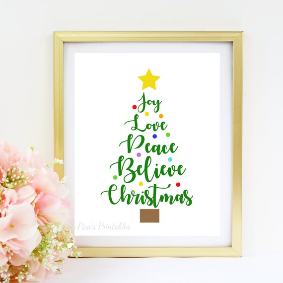 Christmas Word Art, Holiday Word Art, Printable Word Art, DIY Christmas ...