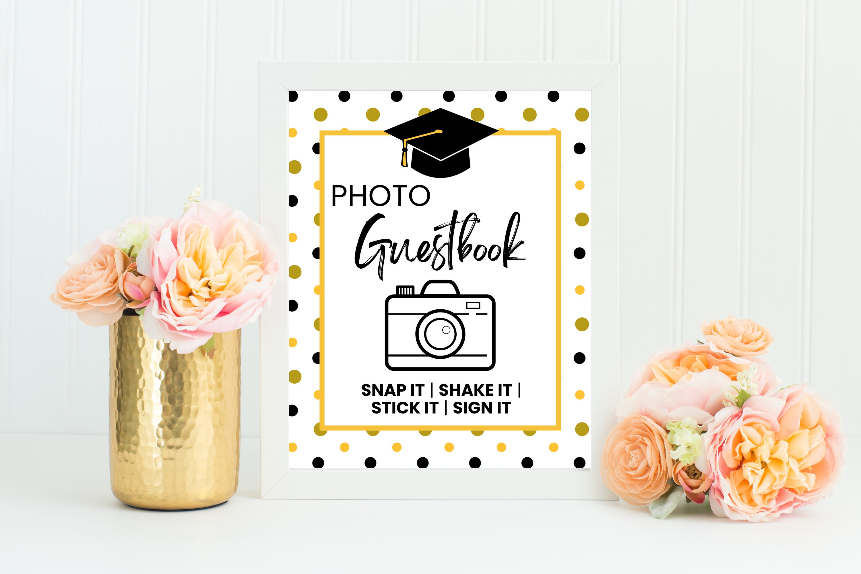 Photo Guestbook Graduation Sign, Polaroid Grad Guestbook,graduation ...