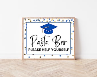 Graduation Party Pizza Bar Sign, Open House Sign, Graduation Party ...