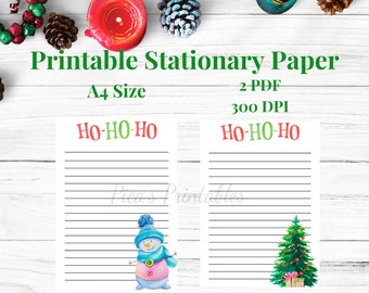 Printable Stationary, Christmas Stationary, Writing Paper, Letter Paper ...
