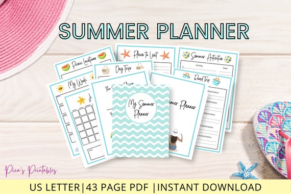 Printable Summer Planner, Summer Planning, Summer Activities, Vacation ...