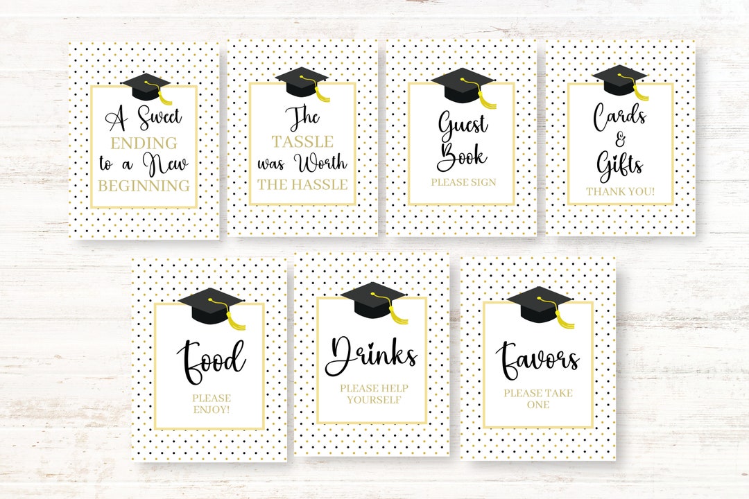 Grad Table Signs, Printable Graduation Signs, Graduation Table Signs ...