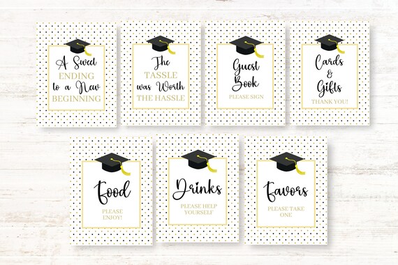 Grad Table Signs, Printable Graduation Signs, Graduation Table Signs ...