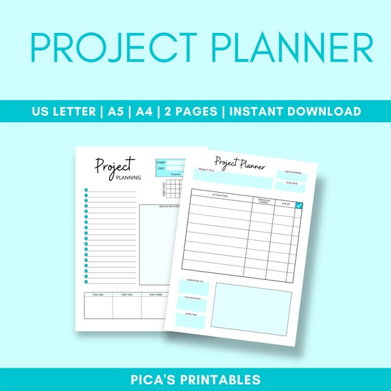 Project Planner, Project Tracker, Project Management, Project Plan ...