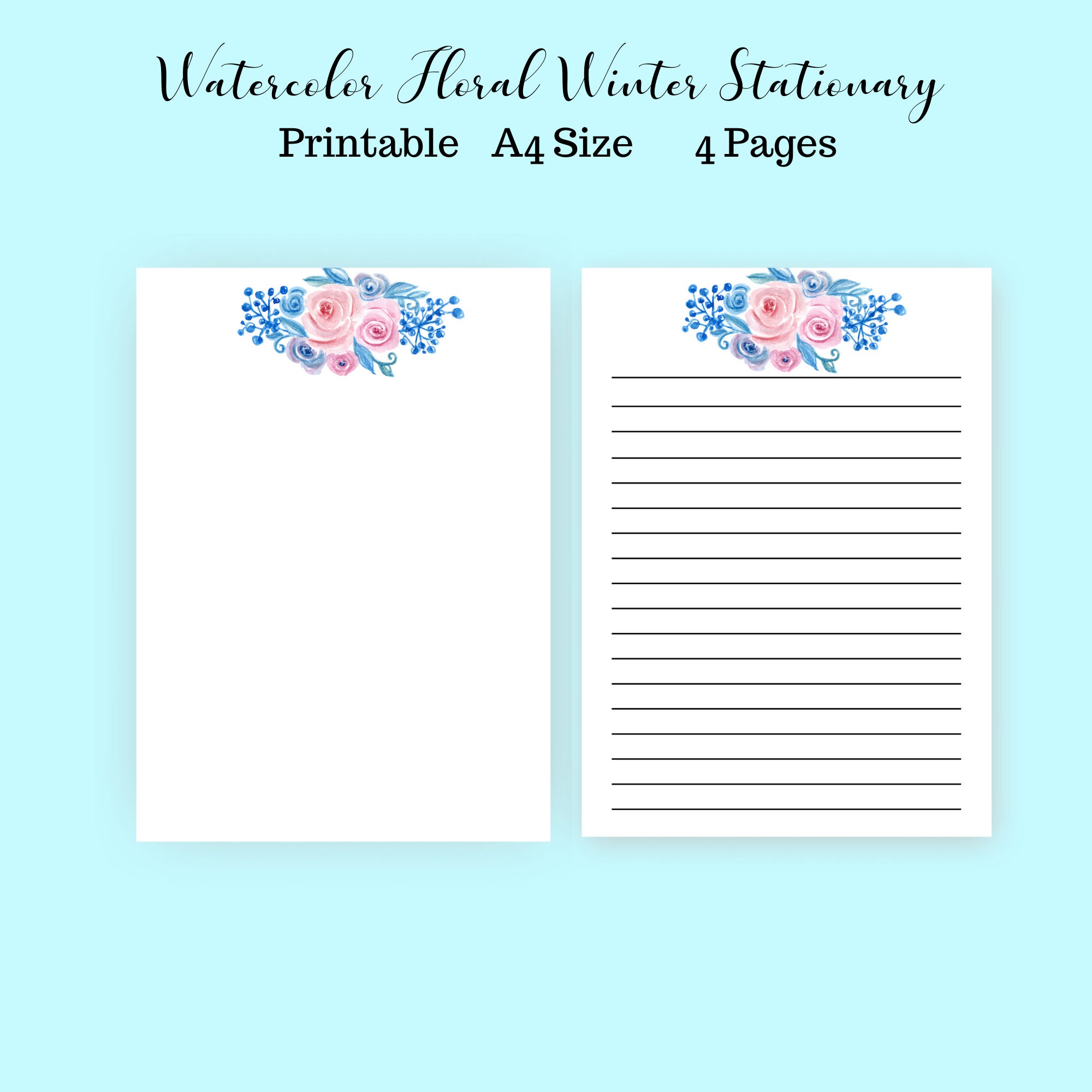 Printable Stationary, Stationary Set, Letter Stationary, Letter Writing ...