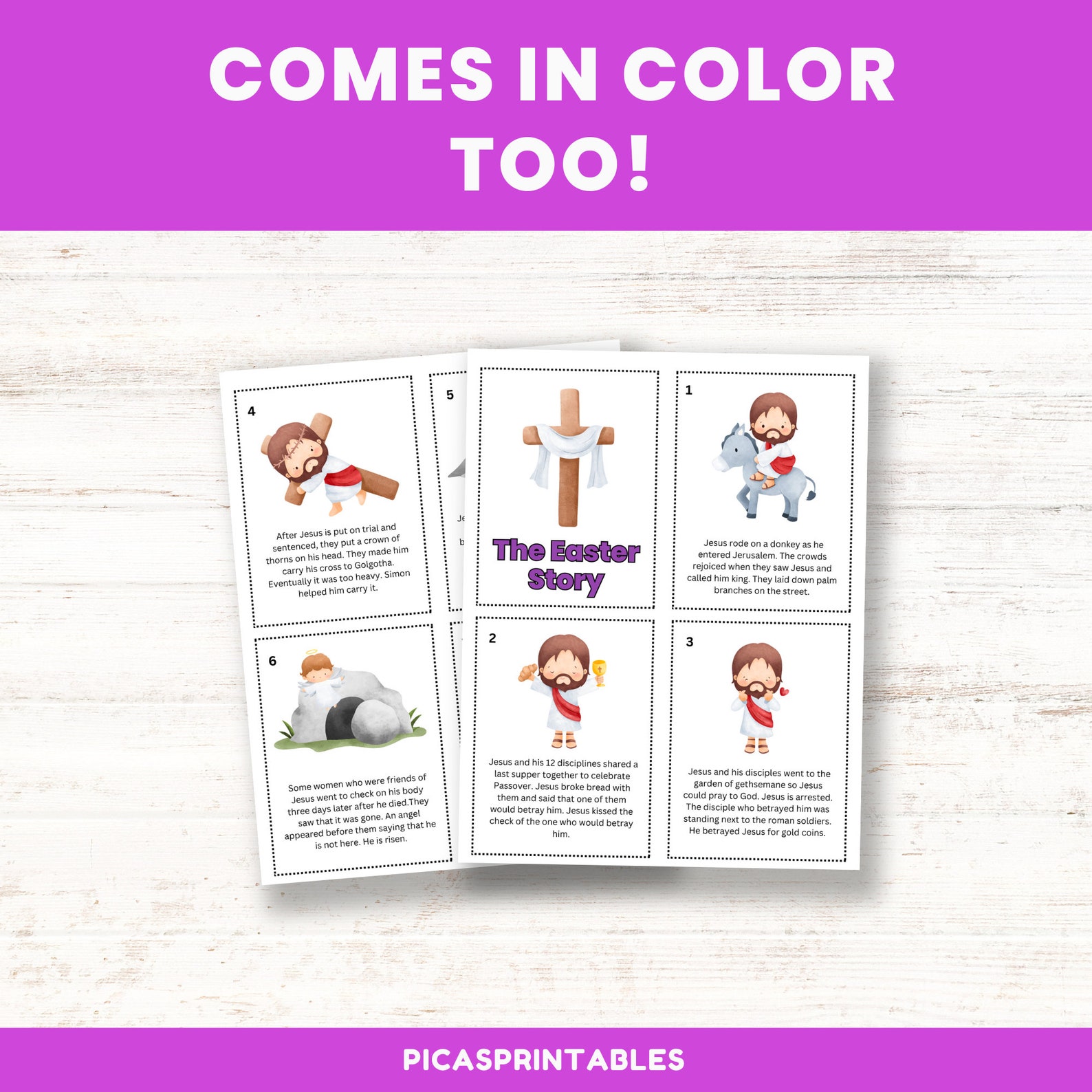 Easter Story Mini Book, Easter Story Cards, Sunday School Craft, the ...