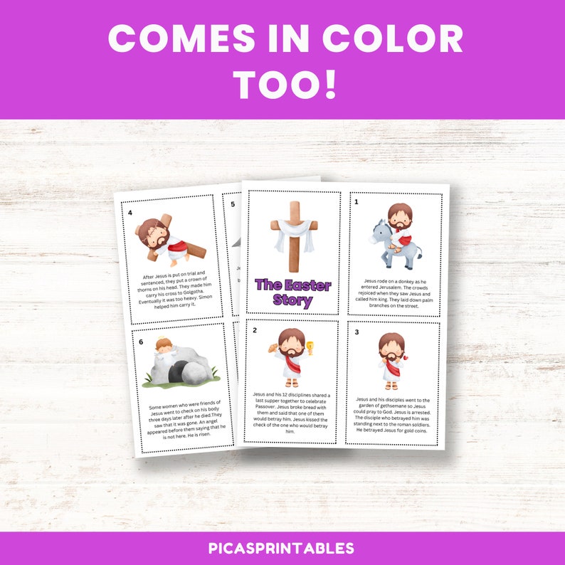 Easter Story Mini Book, Easter Story Cards, Sunday School Craft, the ...