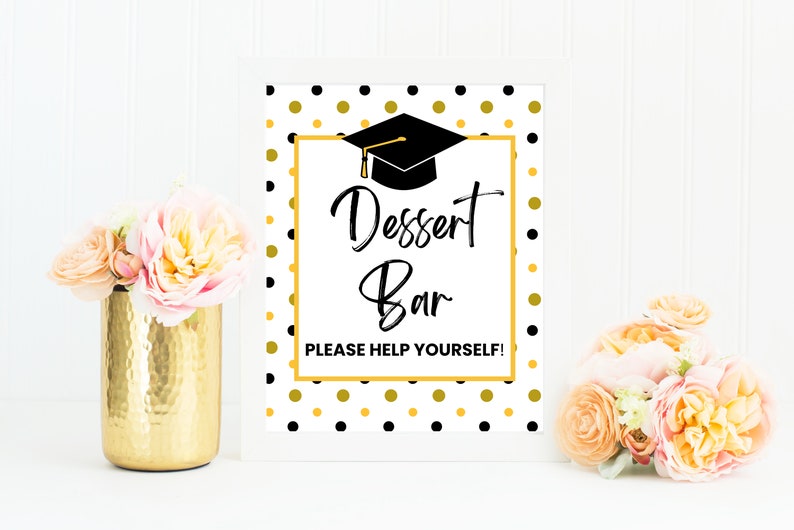 Graduation Dessert Table Sign, Printable Graduation Treat Table Sign ...