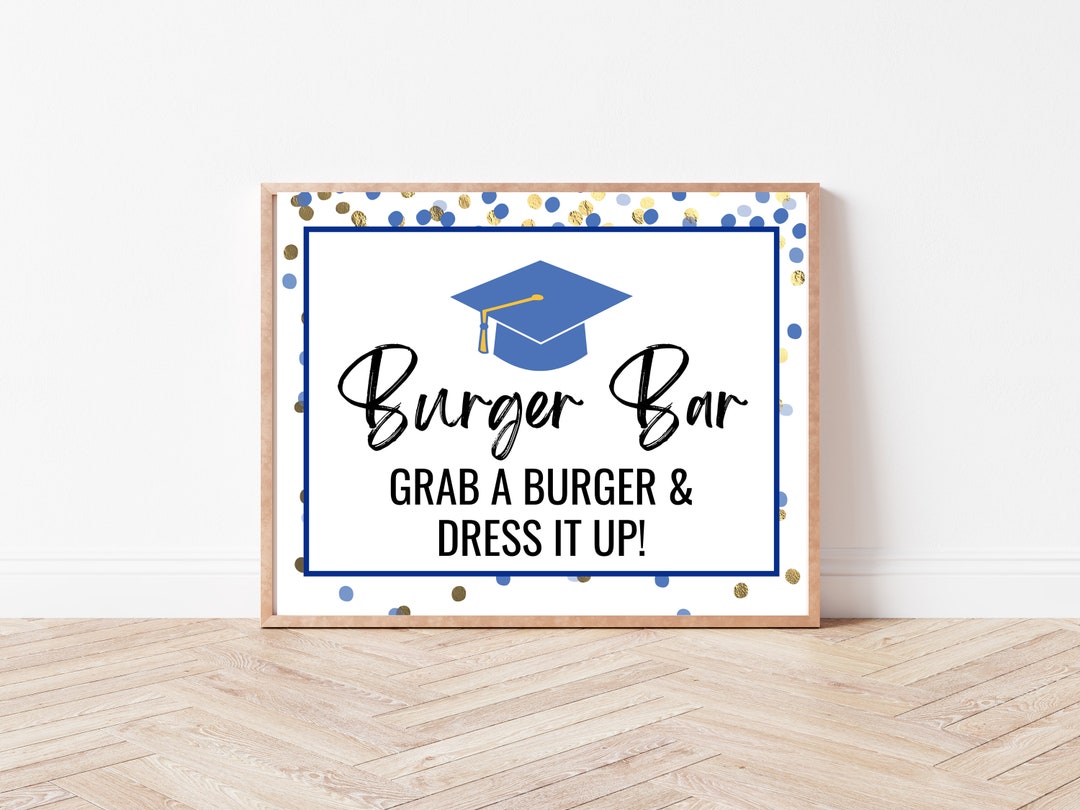 Printable Burger Bar Sign, Printable Burger Table Sign, Hamburgers Sign ...