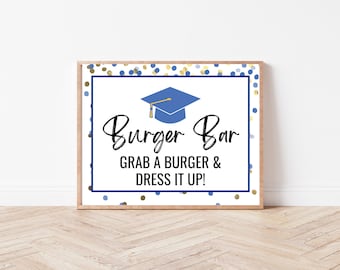 Printable Burger Bar Sign, Printable Burger Table Sign, Hamburgers Sign ...