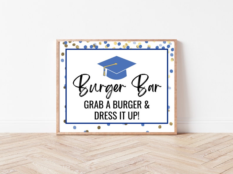 Printable Burger Bar Sign, Printable Burger Table Sign, Hamburgers Sign ...